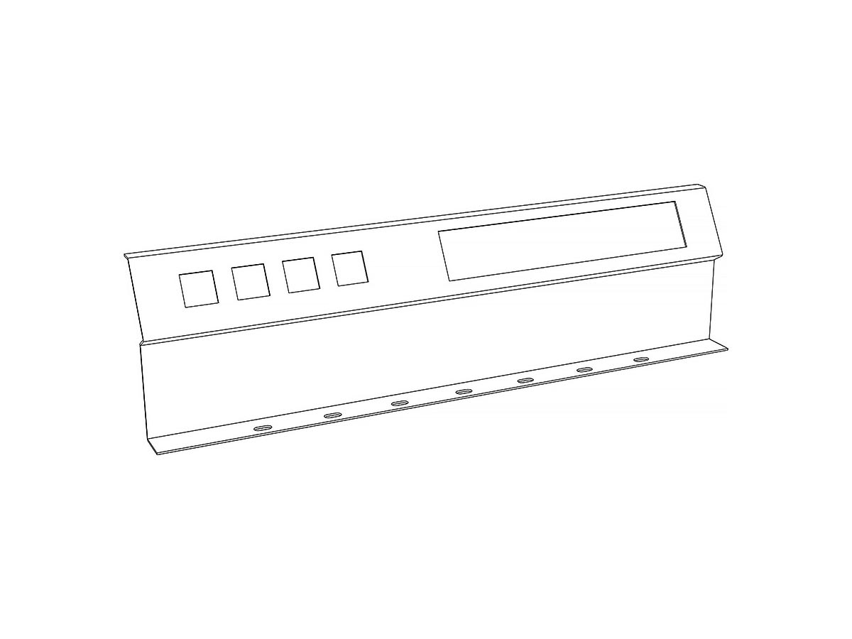 Above Desk Mounting Plate 4x GPO & 4x Data for Studio50