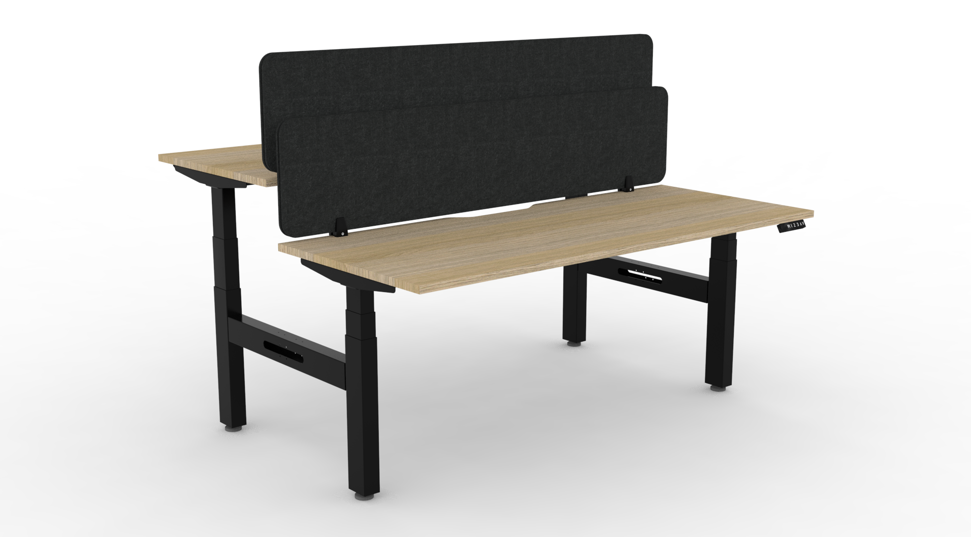 Boost Plus Electric Height Adjustable 2 Person Double Sided Workstatio