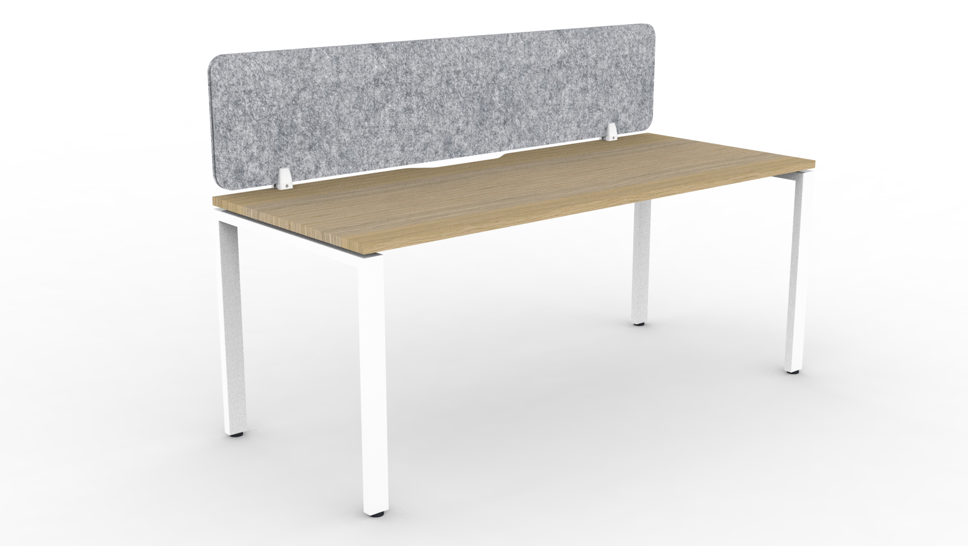 Deluxe Infinity Profile Leg Single Workstation - With Eco Panel Screen