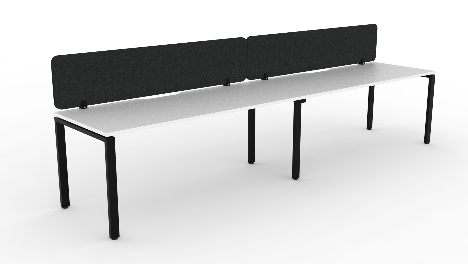 Deluxe Infinity Profile Leg 2 Person Single Sided Workstation - With E