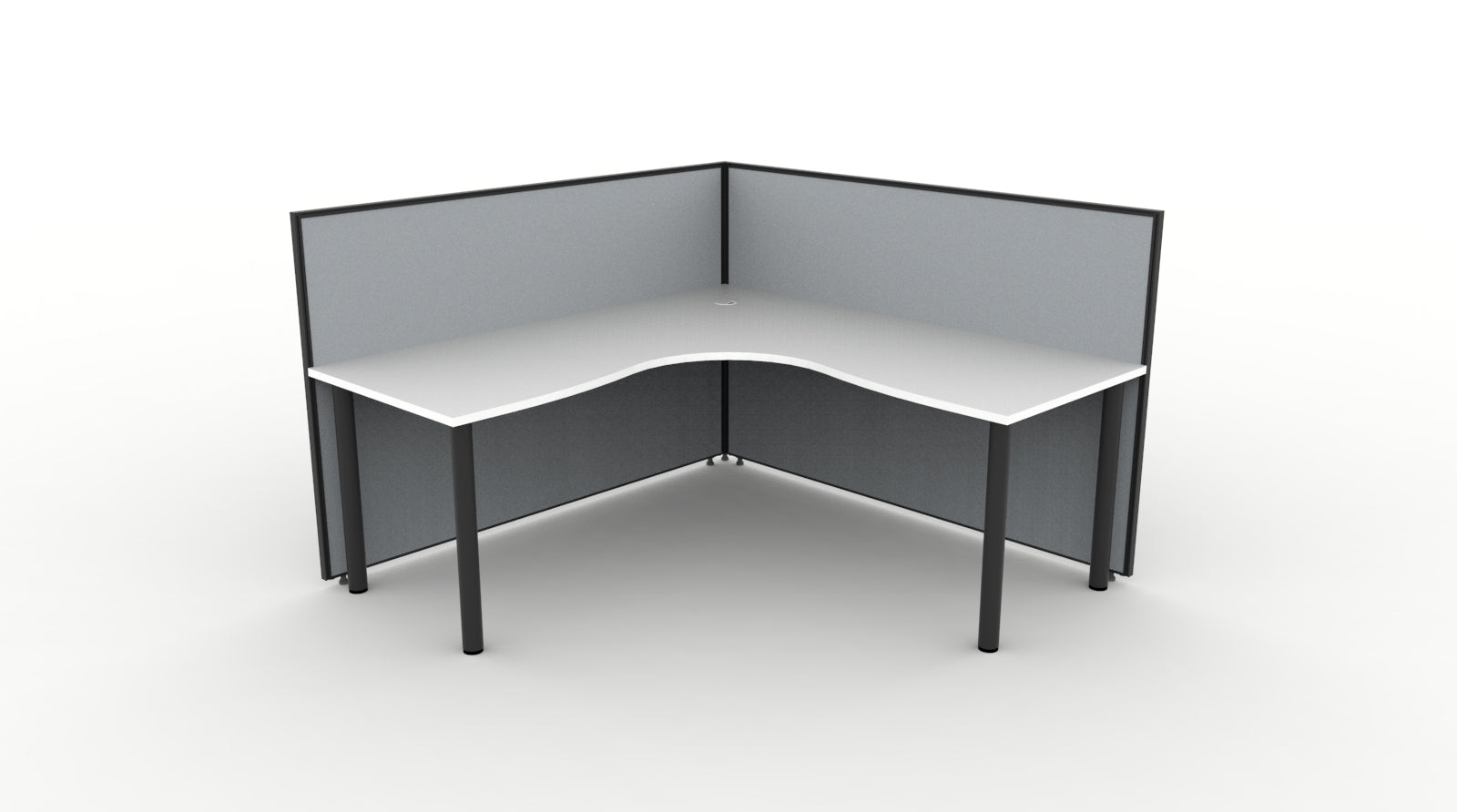 Shush30 Round Leg 1 Person Corner Workstation
